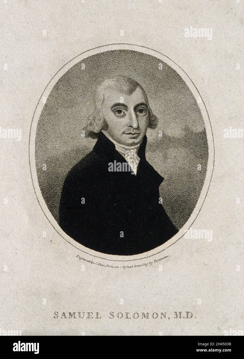 Samuel Solomon. Stipple engraving by J. Pass after Turmeau Stock Photo ...