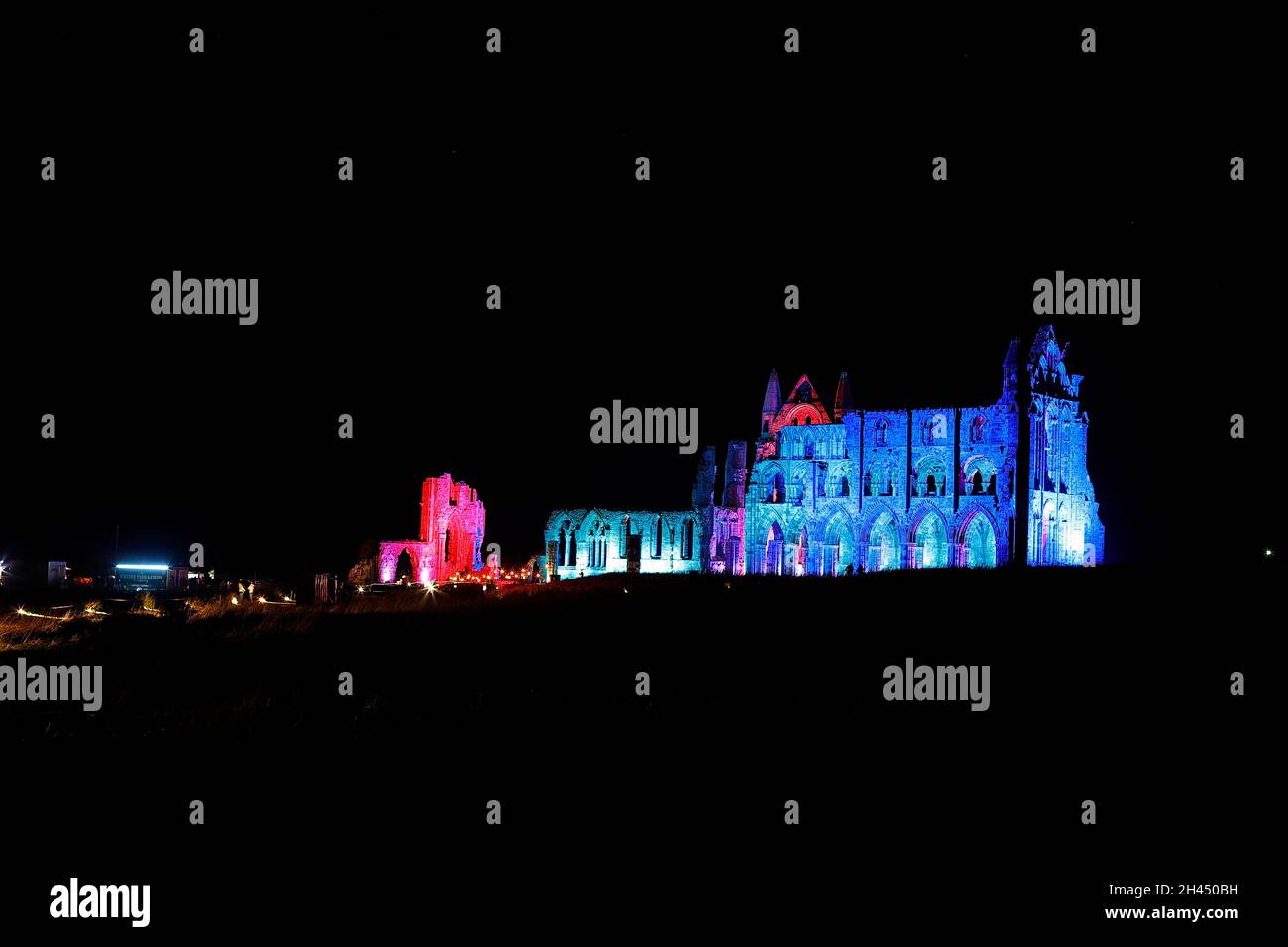 Whitby Abbey Illuminations in North Yorkshire,UK Stock Photo - Alamy