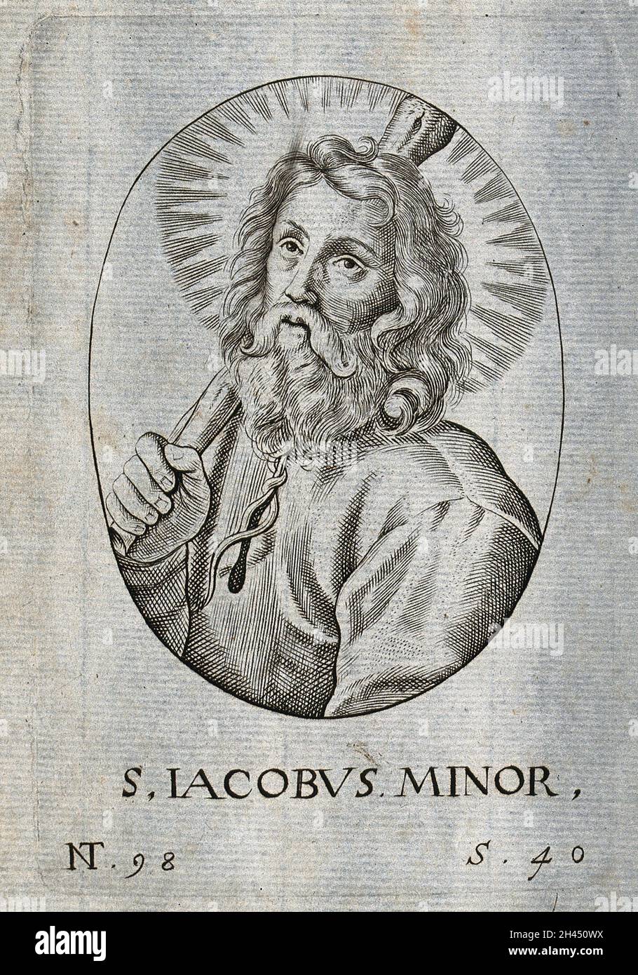 Saint James the Less. Engraving by N.T Stock Photo - Alamy