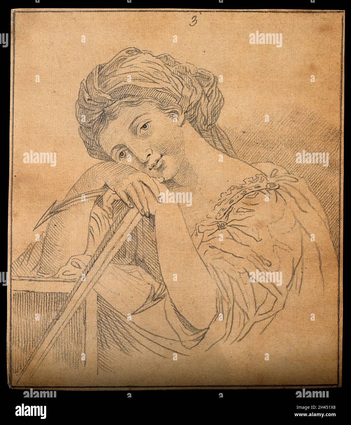 A female figure representing hope. Drawing, c. 1794, after A. Kauffman ...