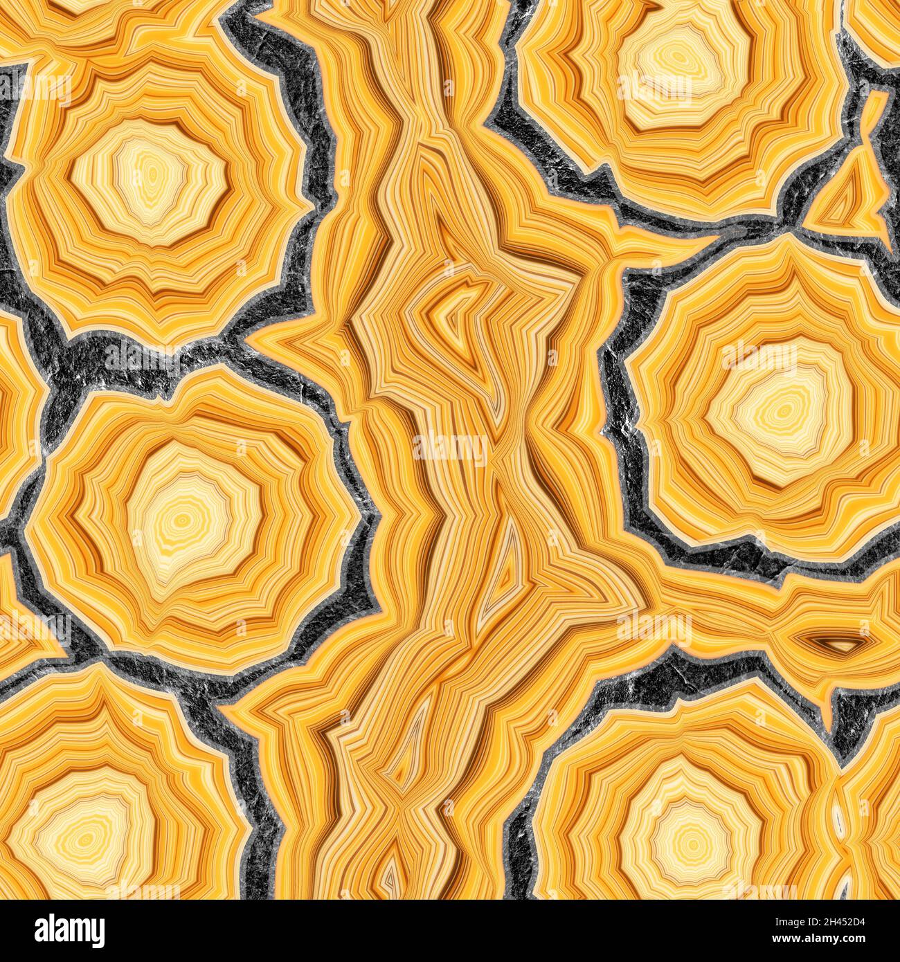 Seamless banded agate geode marble rock with gray stone edge surface ...