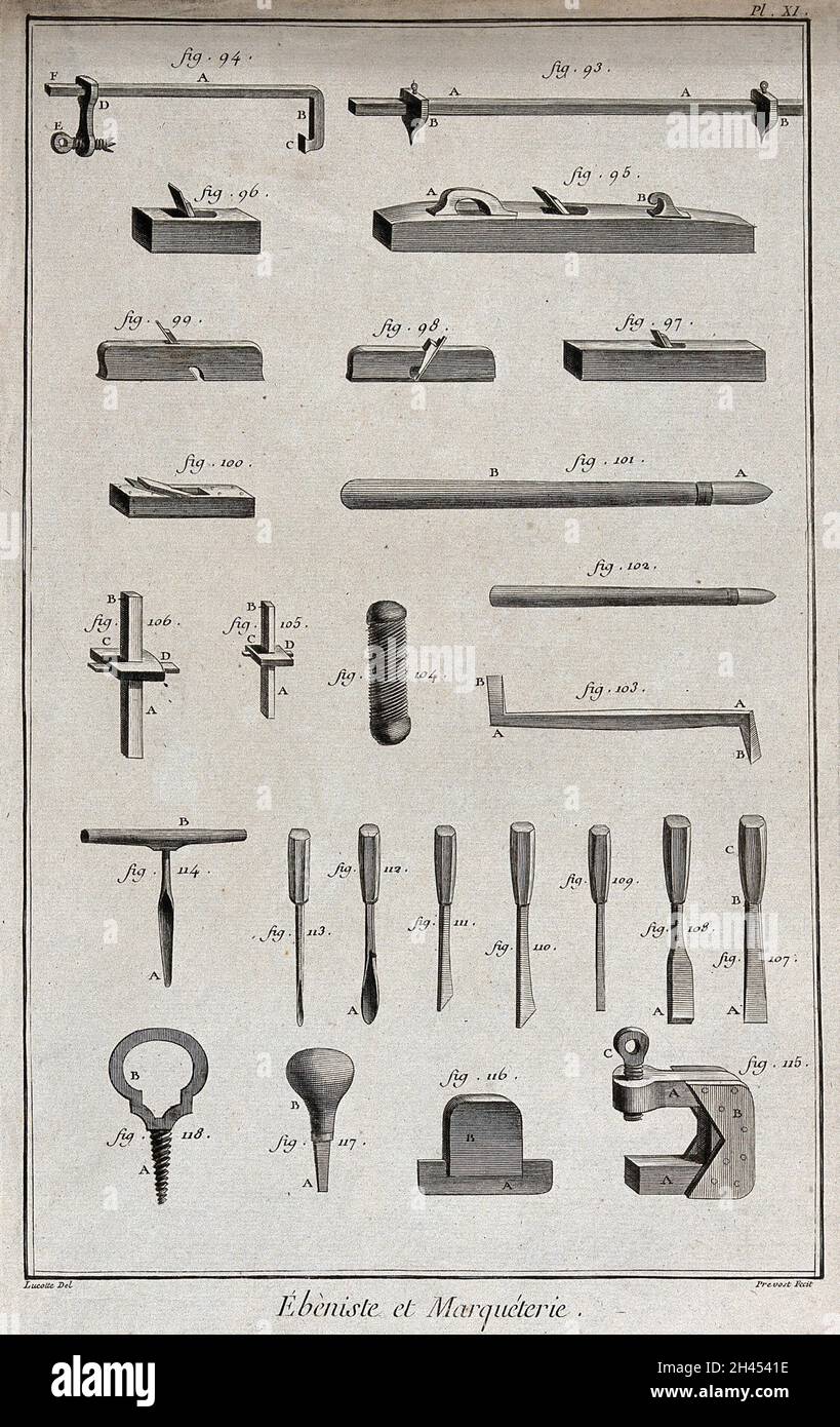 Tools tool 18th century hi-res stock photography and images - Alamy