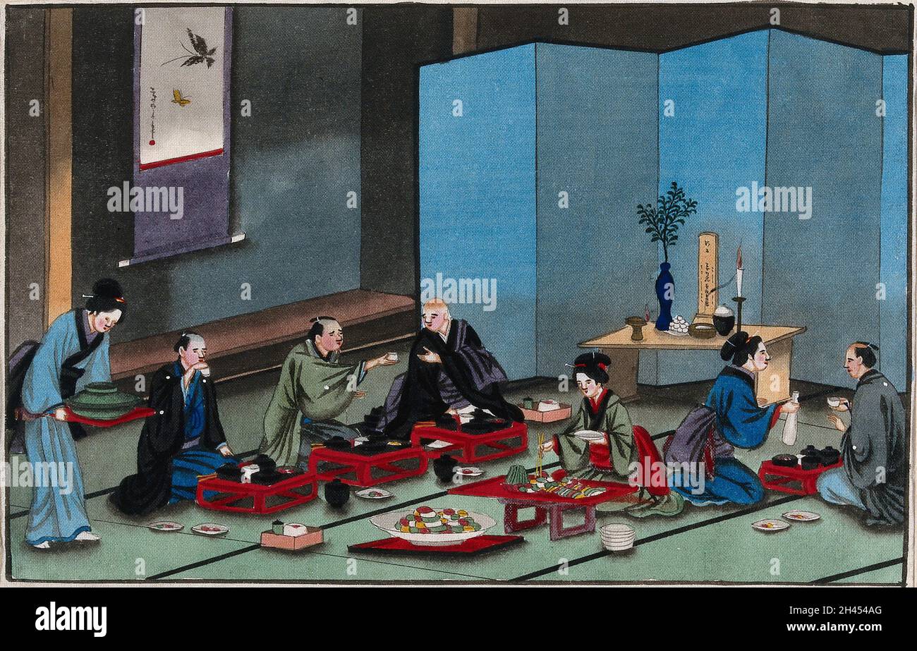 Japanese funeral customs: in the house of the dead man, relatives share ...