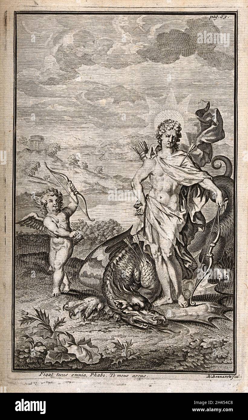 Apollo. Engraving by J.B. Bernaert Stock Photo - Alamy