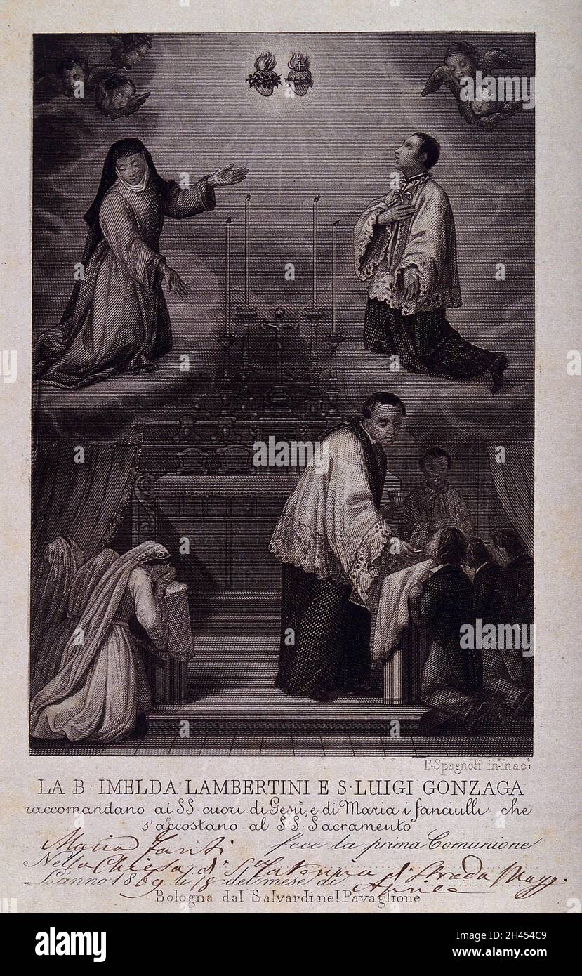 The Blessed Imelda Lambertini and Saint Aloysius Gonzaga: they ...