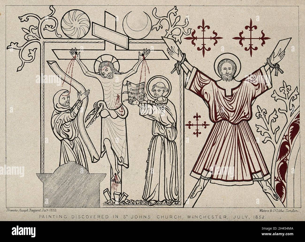 The crucifixion of Jesus Christ and the crucifixion of Saint Andrew ...