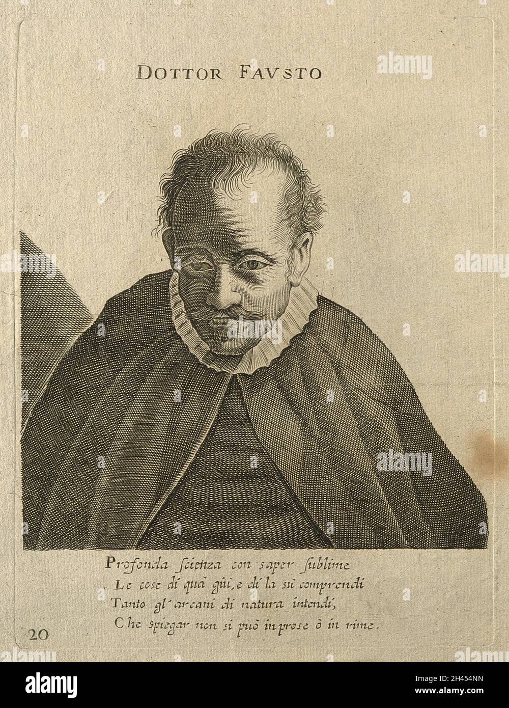 Johannes Faust. Line engraving Stock Photo - Alamy