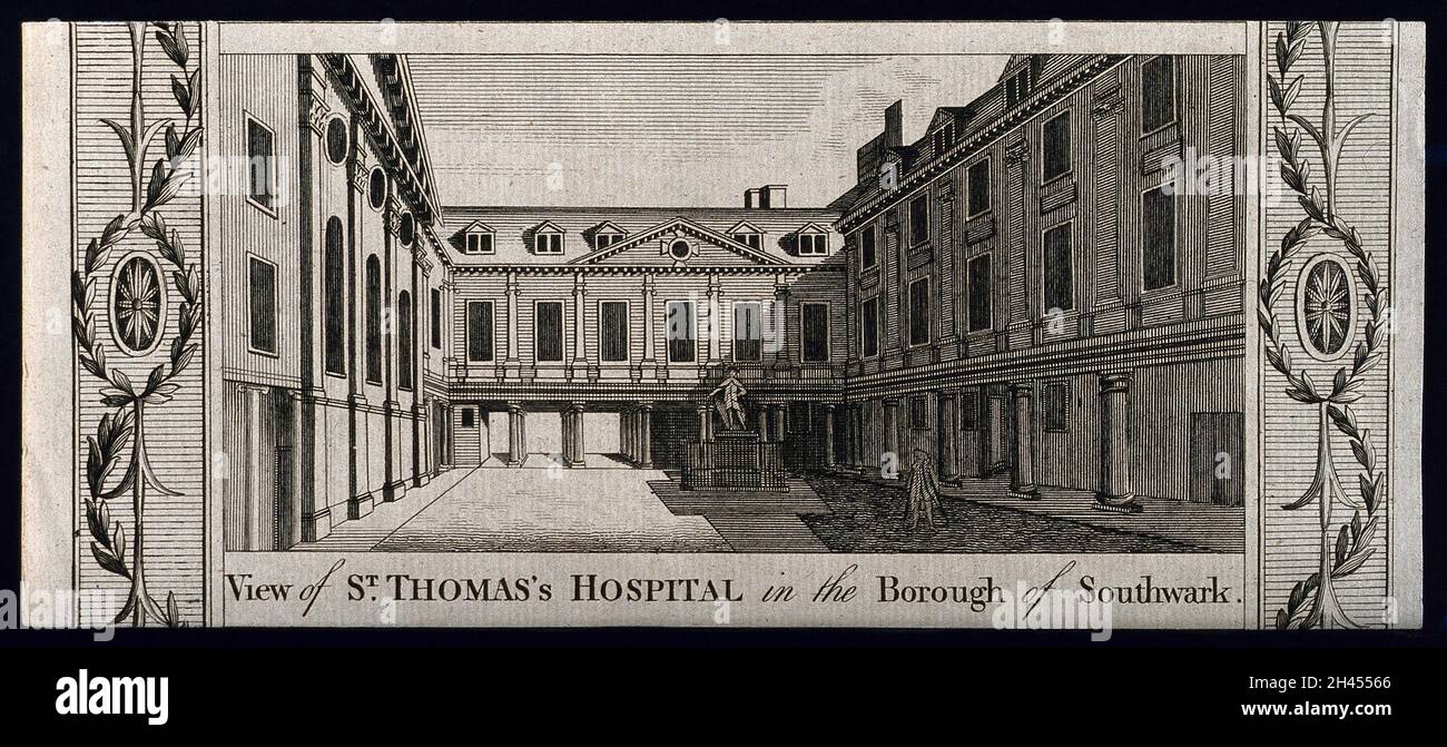 Old St. Thomas's Hospital, Southwark: inside the first courtyard ...