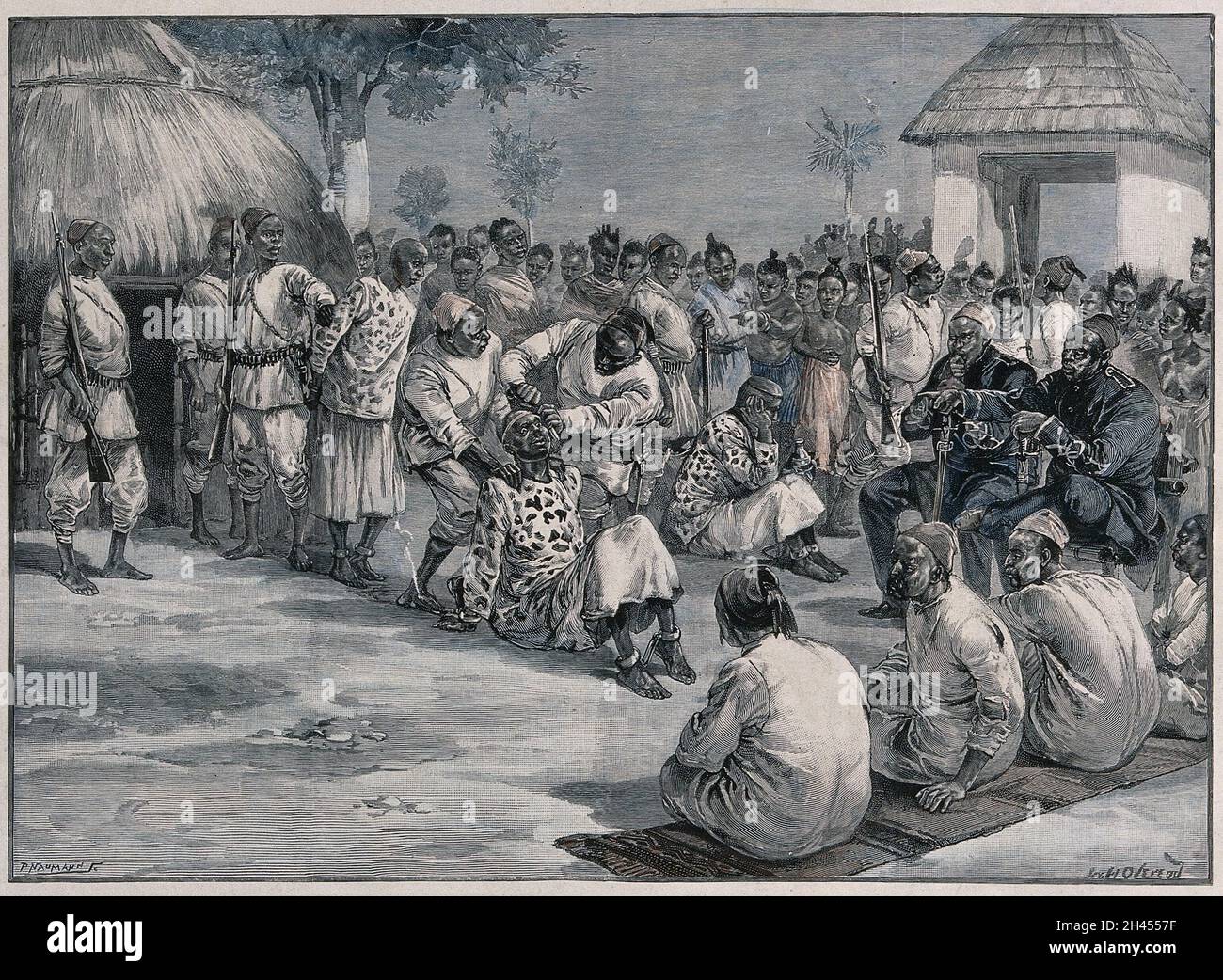 The punishment and torture of the "Peacock" dervishes by order of Emin ...