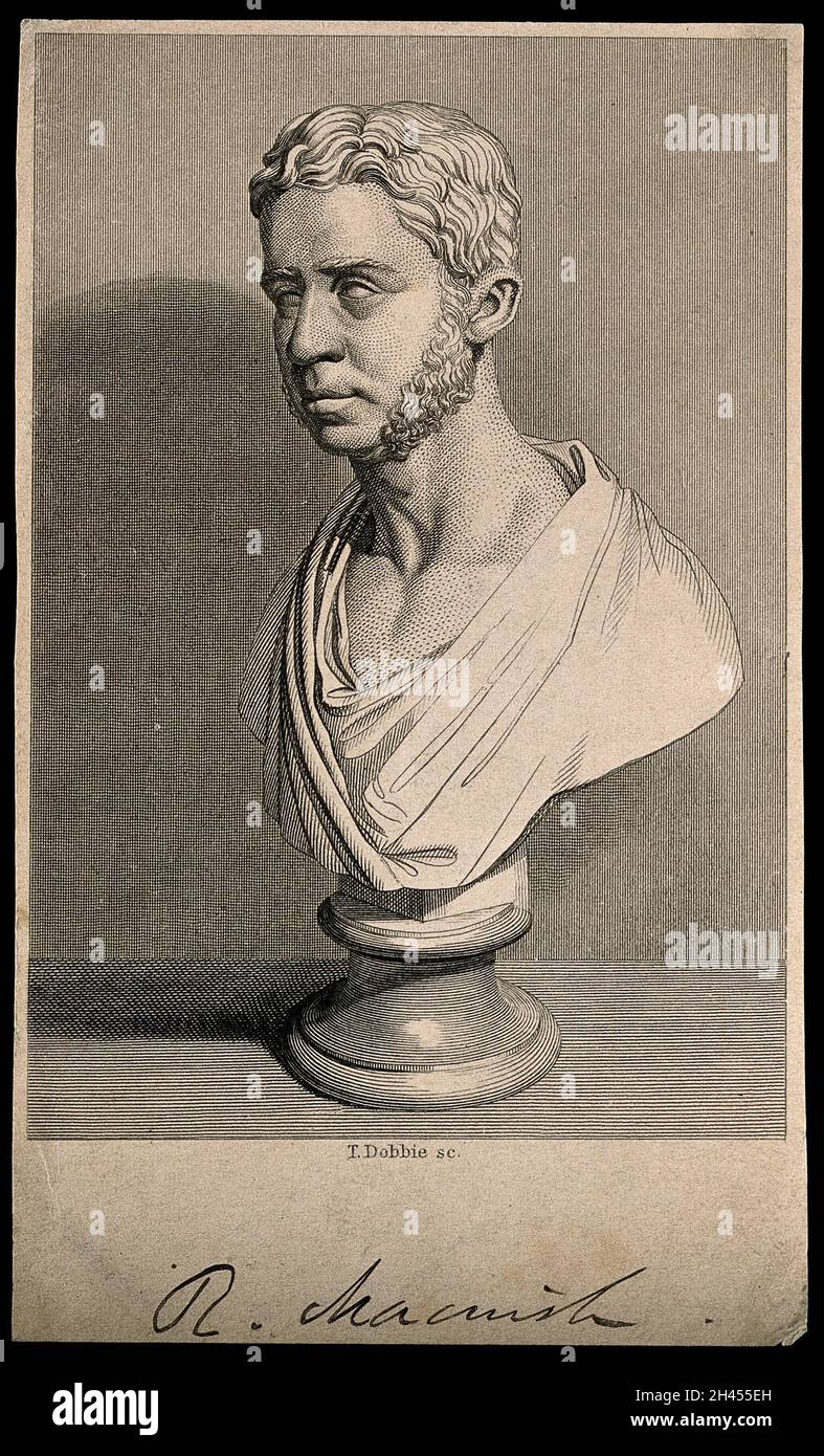 Robert Macnish. Line engraving by T. Dobbie after J. Ritchie Stock ...