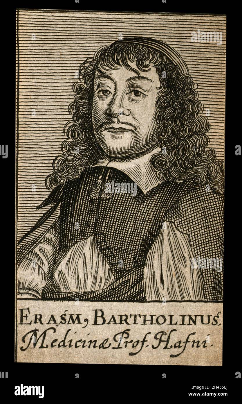 Erasmus Bartholin. Line engraving, 1688 Stock Photo - Alamy