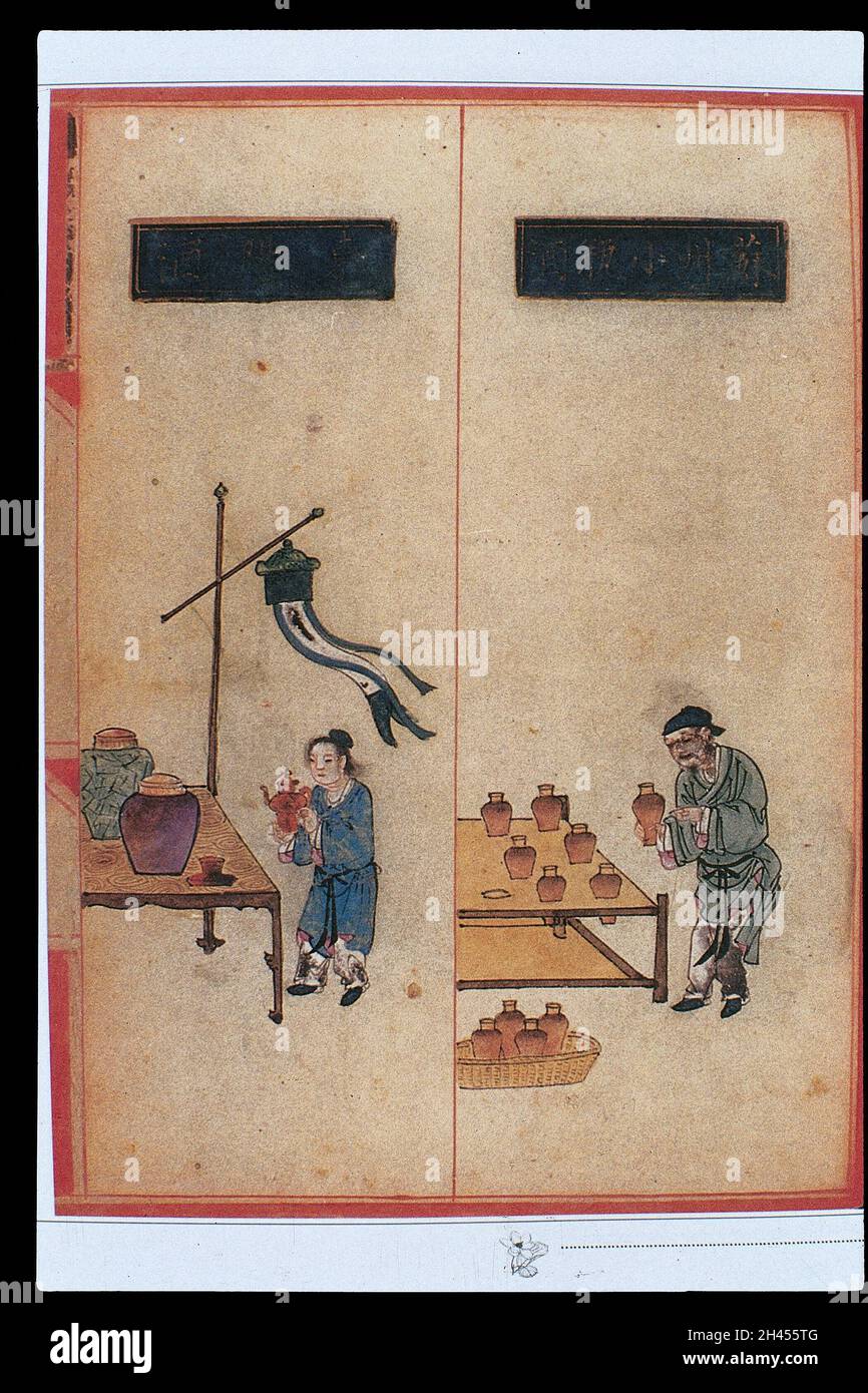 Chinese Materia Dietetica, Ming: Alcoholic beverages Stock Photo - Alamy