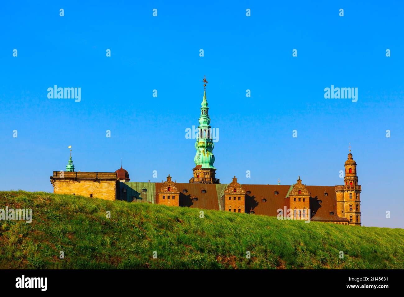 Kronborg magnificent renaissance castle in Helsingor Denmark . 16th ...