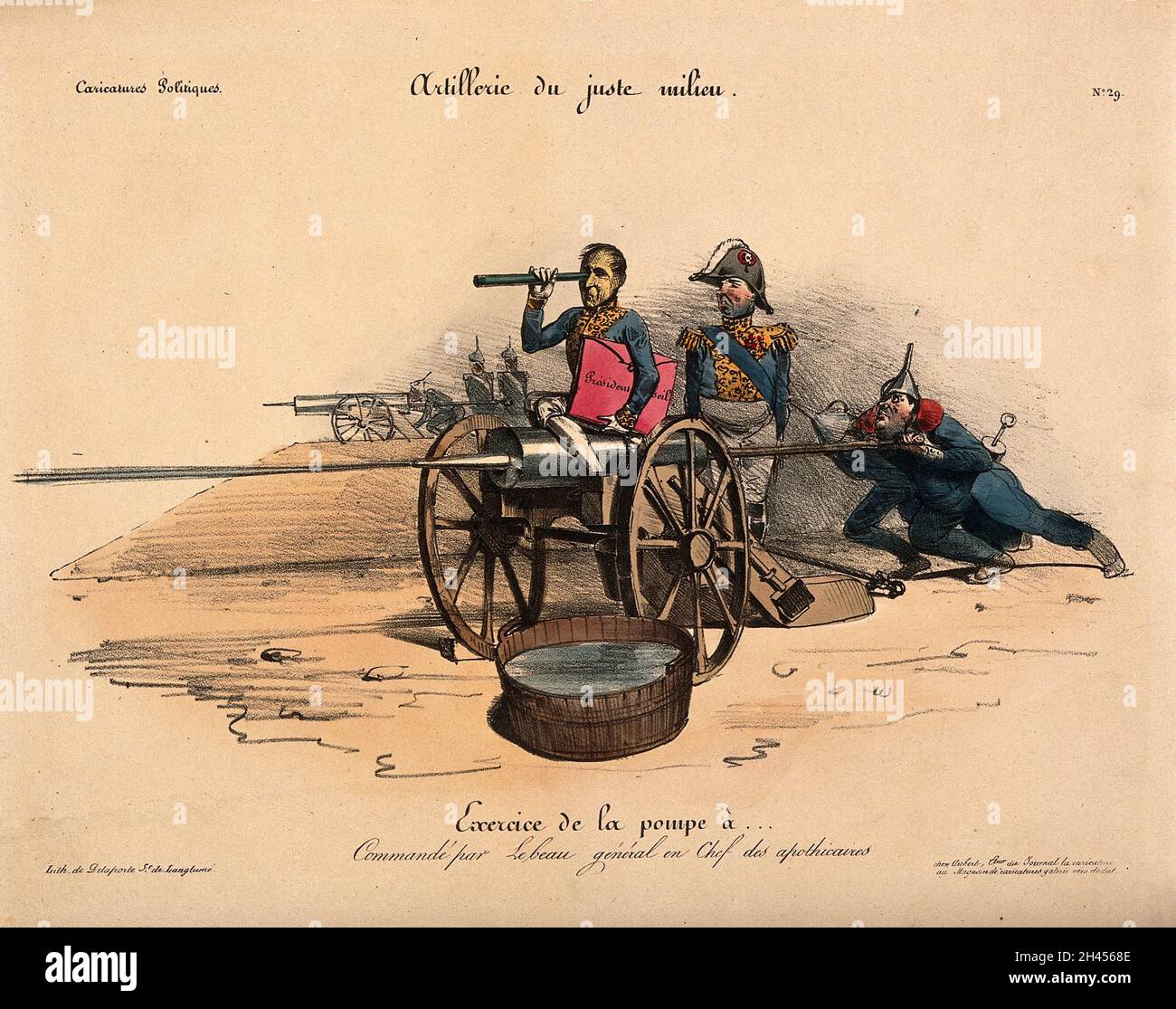 A hybrid of a cannon and a clyster is attended by General Georges ...