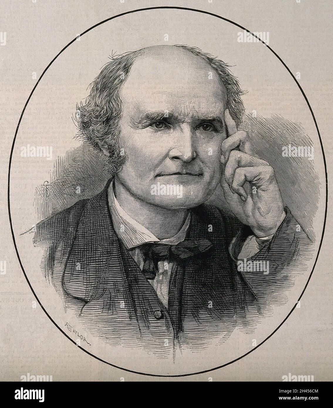 Arthur Cayley. Wood engraving by R. Taylor, 1883, after T.D. Scott ...