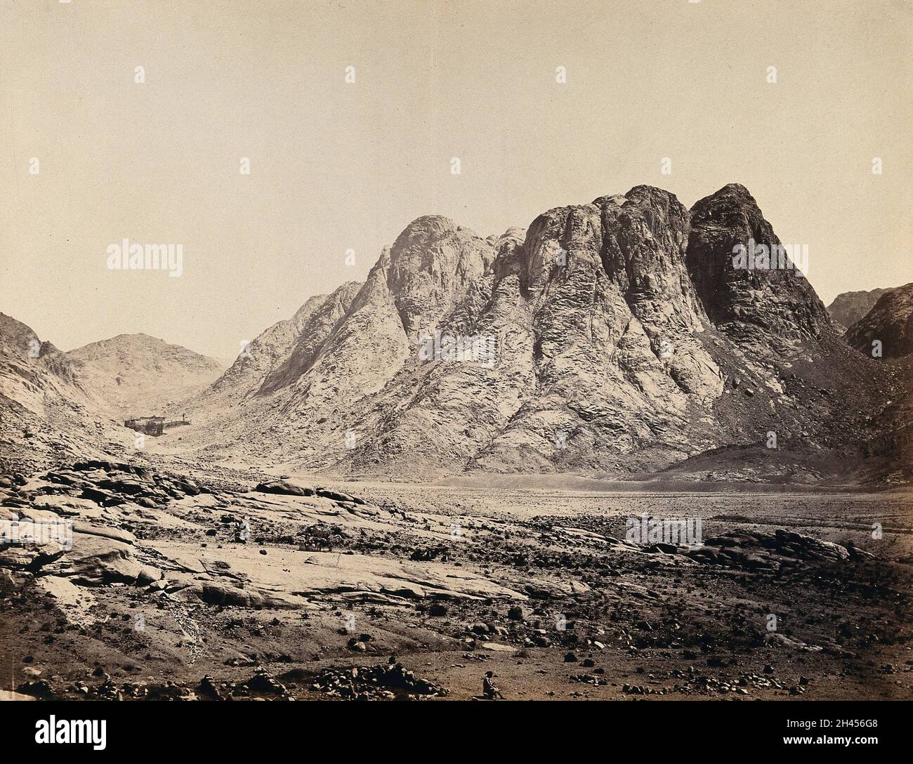 Mount Horeb, Sinai, Israel. Photograph by Francis Frith, 1858 Stock ...