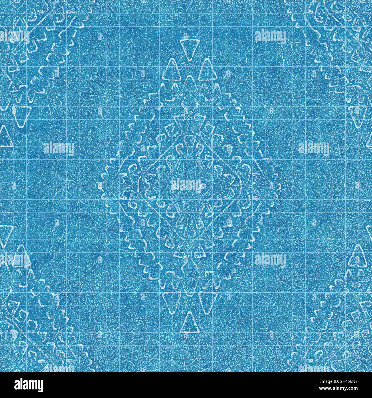 Seamless bright blue blueprint pattern for textile and print Stock ...