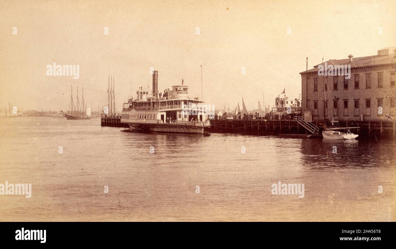 Bellevue Hospital, New York City: a quay on the East River near the ...