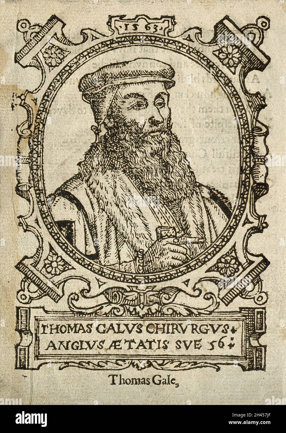 Thomas Gale. Woodcut, 1563 Stock Photo - Alamy