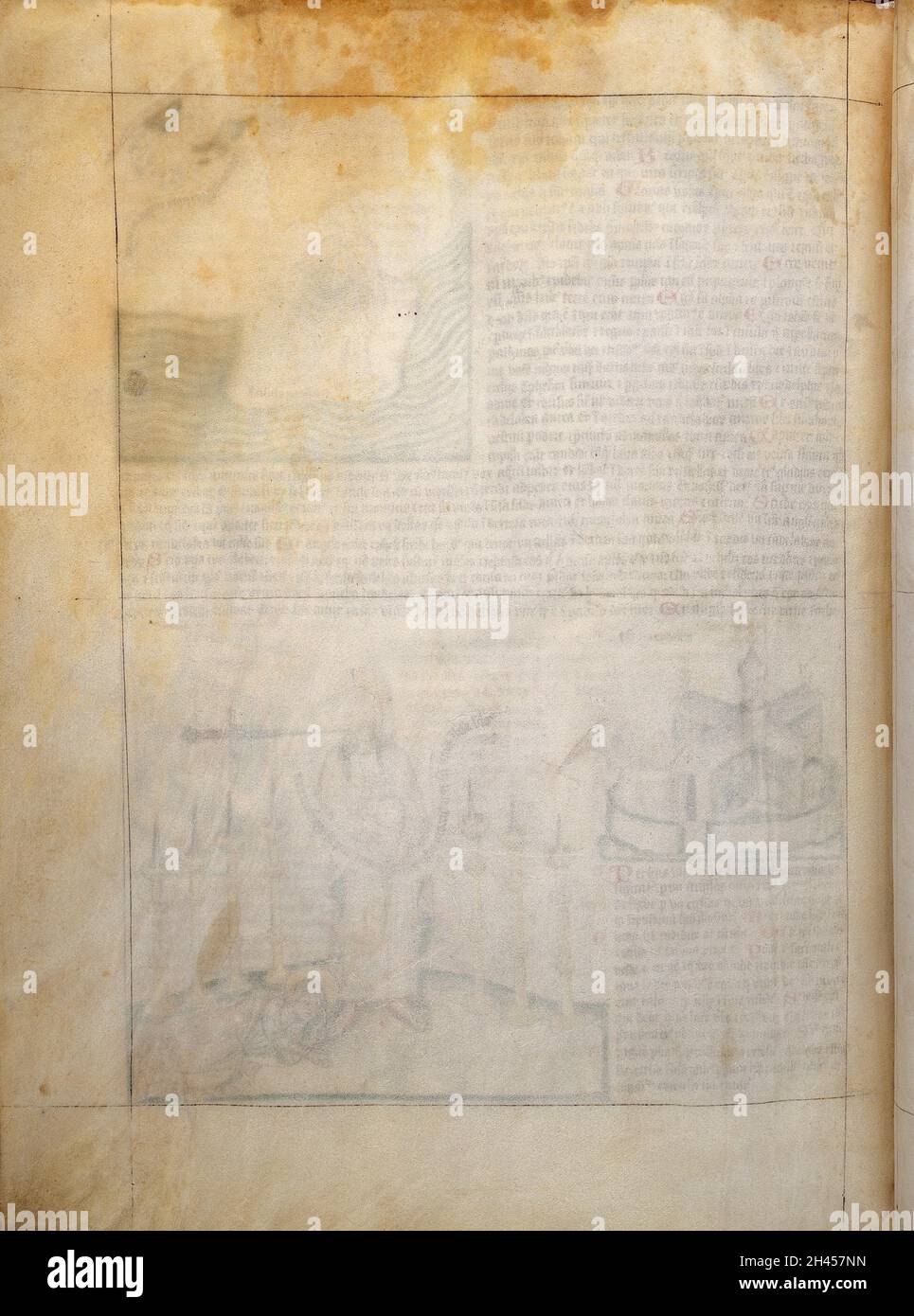 Divine judgment medieval illuminated manuscript page hi-res stock ...