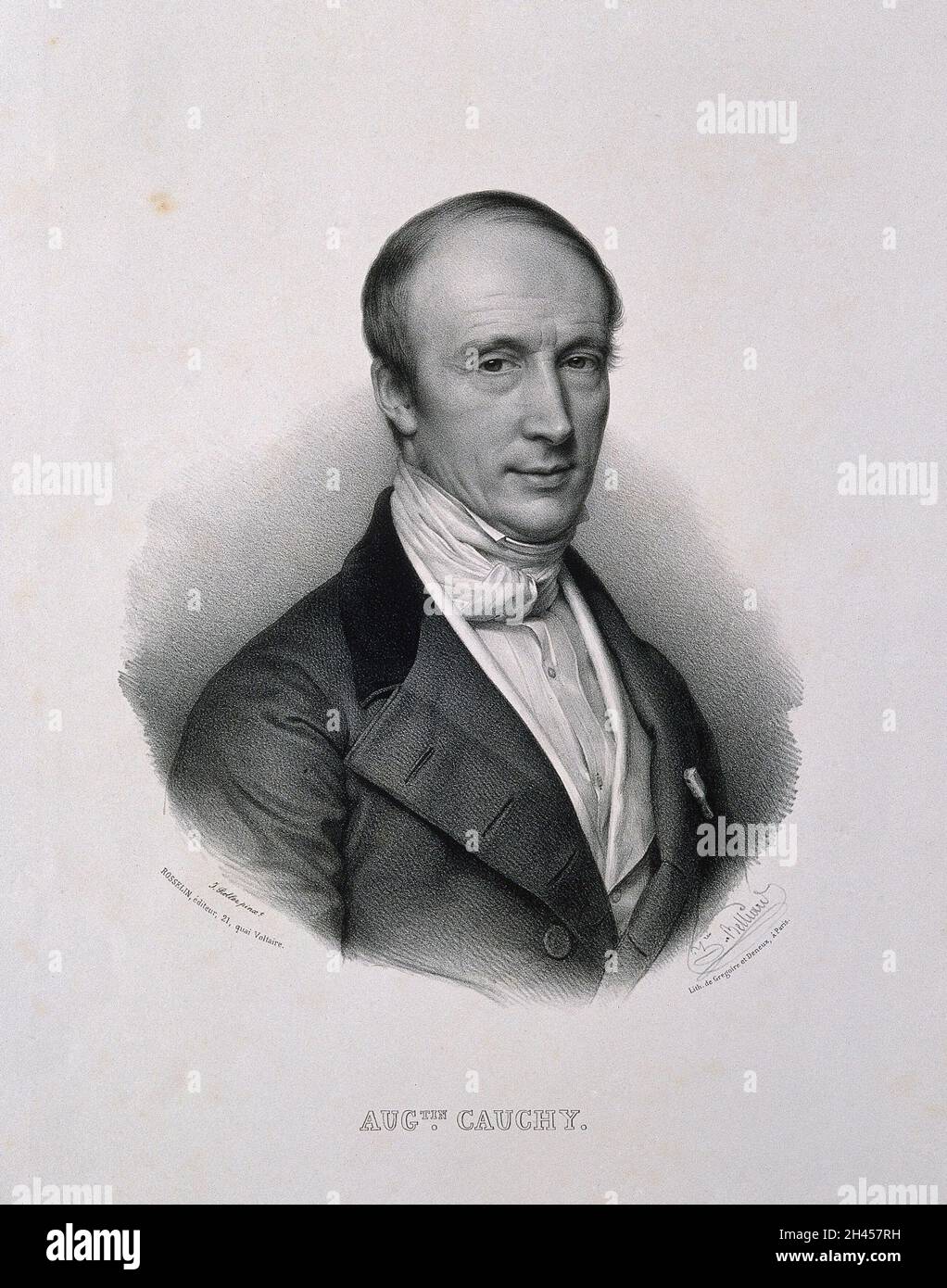 Augustin Louis, Baron Cauchy. Lithograph by Z. Belliard after J. Roller ...