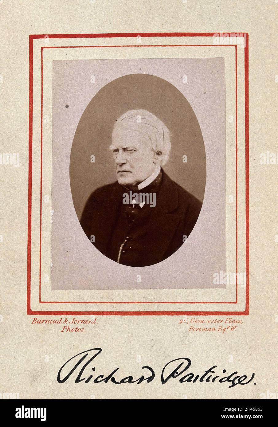 Richard Partridge. Photograph by Barraud & Jerrard, 1873 Stock Photo ...