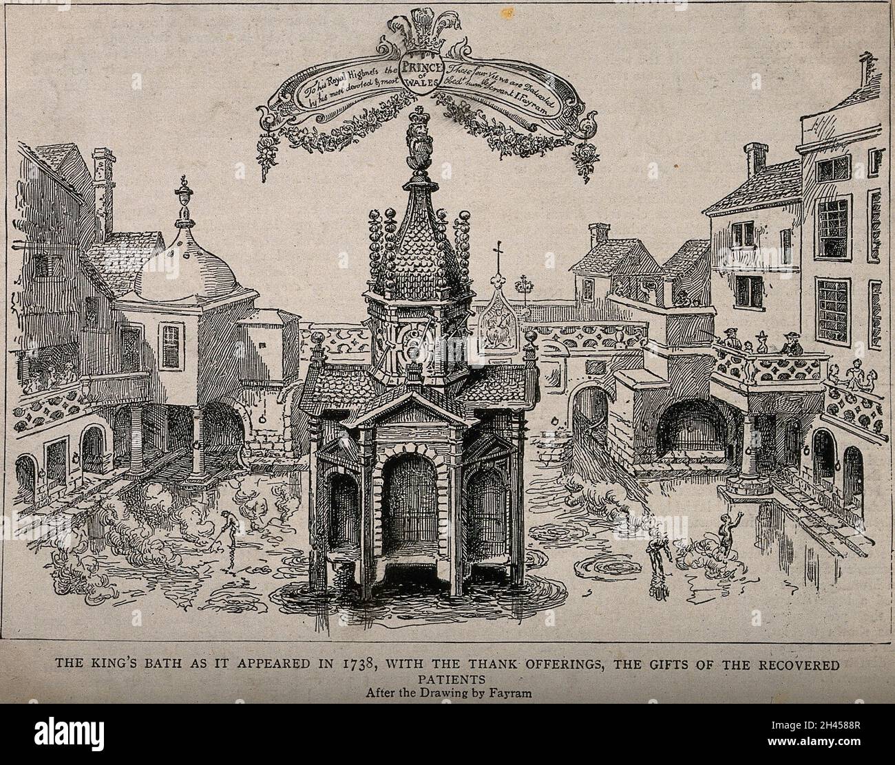 The King's bath, a therapeutic steam bath with a gothic structure in ...