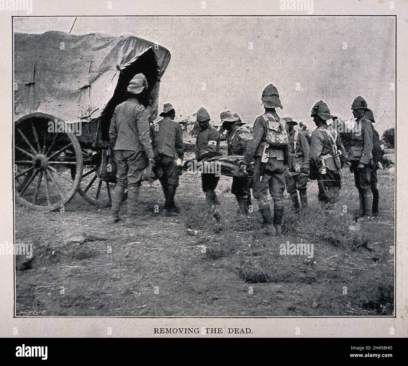 Boer War: removing the dead. Process print by S? Eng. Co Stock Photo ...