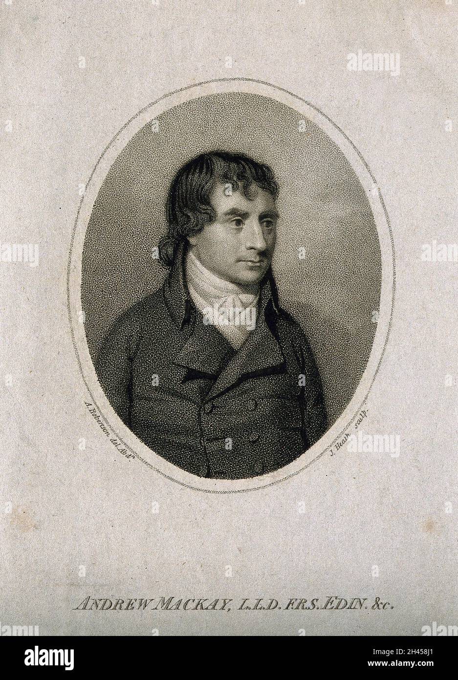Andrew Mackay. Stipple engraving by J. Heath after A. Robertson Stock ...
