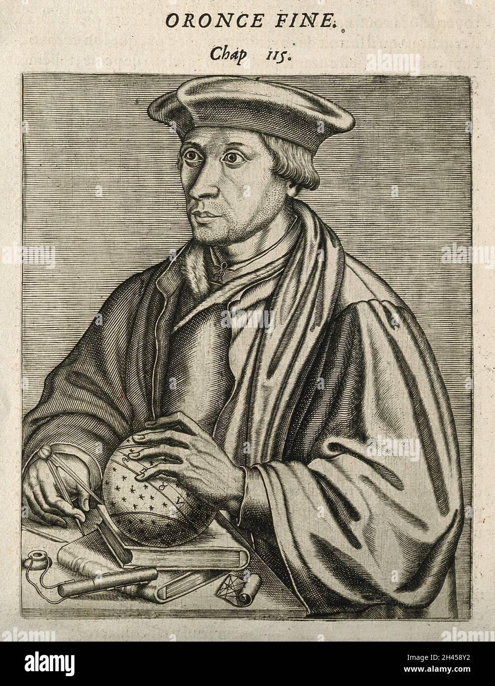 Oronce Fine. Line engraving Stock Photo - Alamy