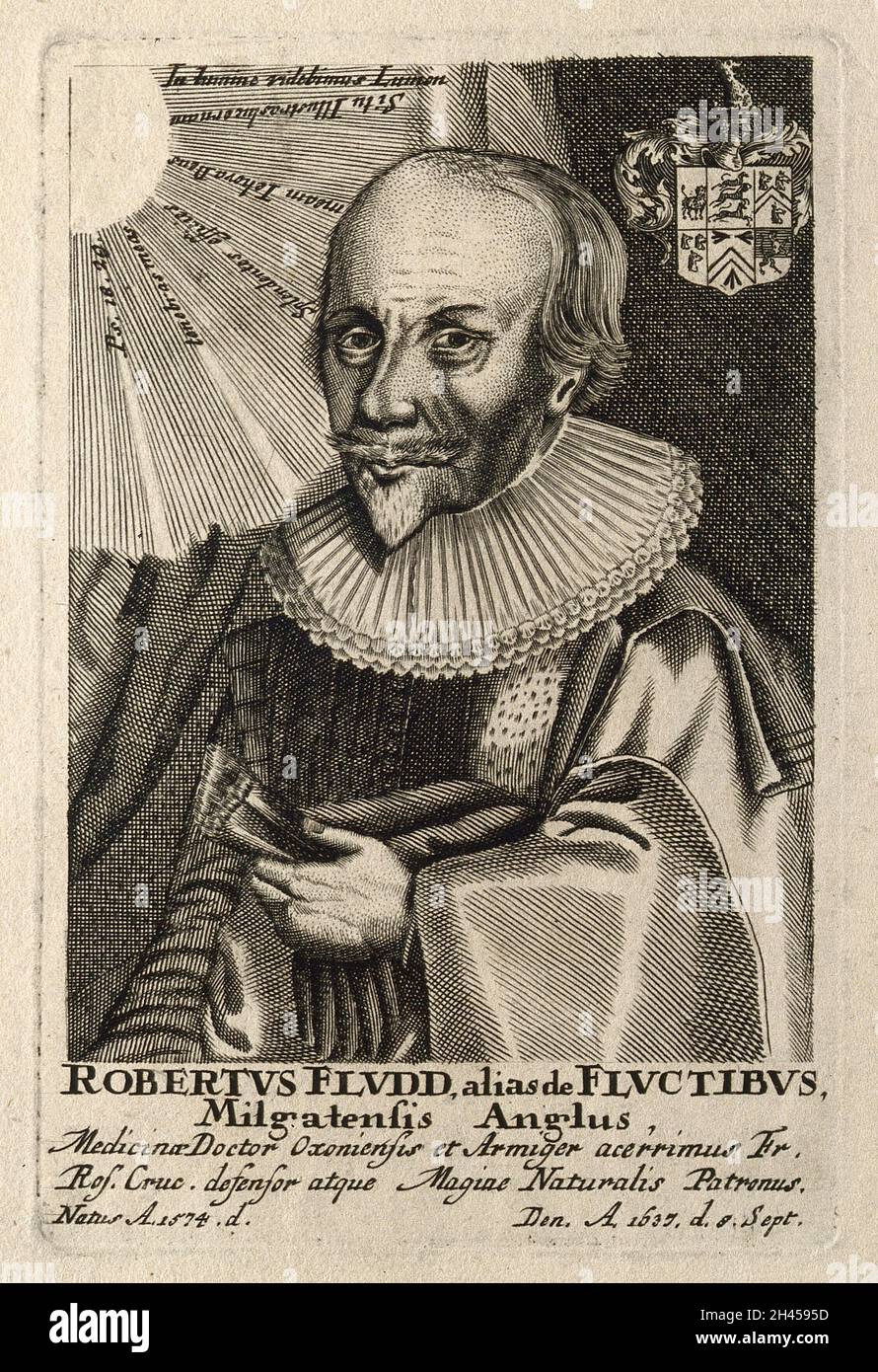 Robert Fludd. Line engraving Stock Photo - Alamy