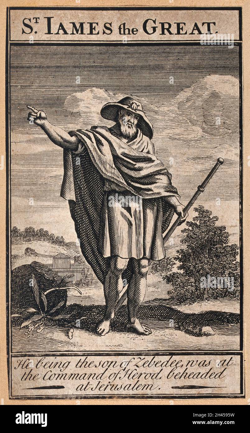 Saint James the Great. Engraving Stock Photo - Alamy