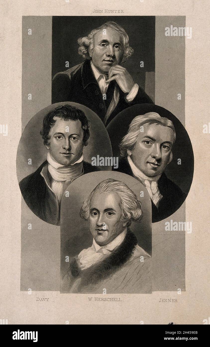 John Hunter, Edward Jenner, William Herschel and Humphry Davy ...