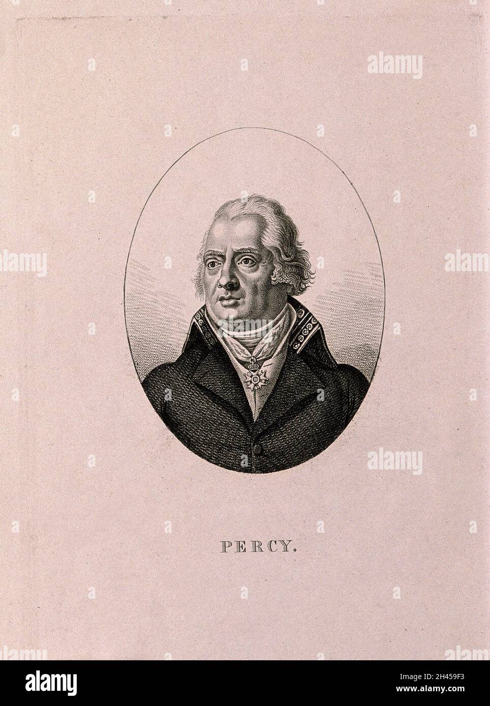 Pierre-François, Baron de Percy. Stipple engraving by A. Tardieu Stock ...