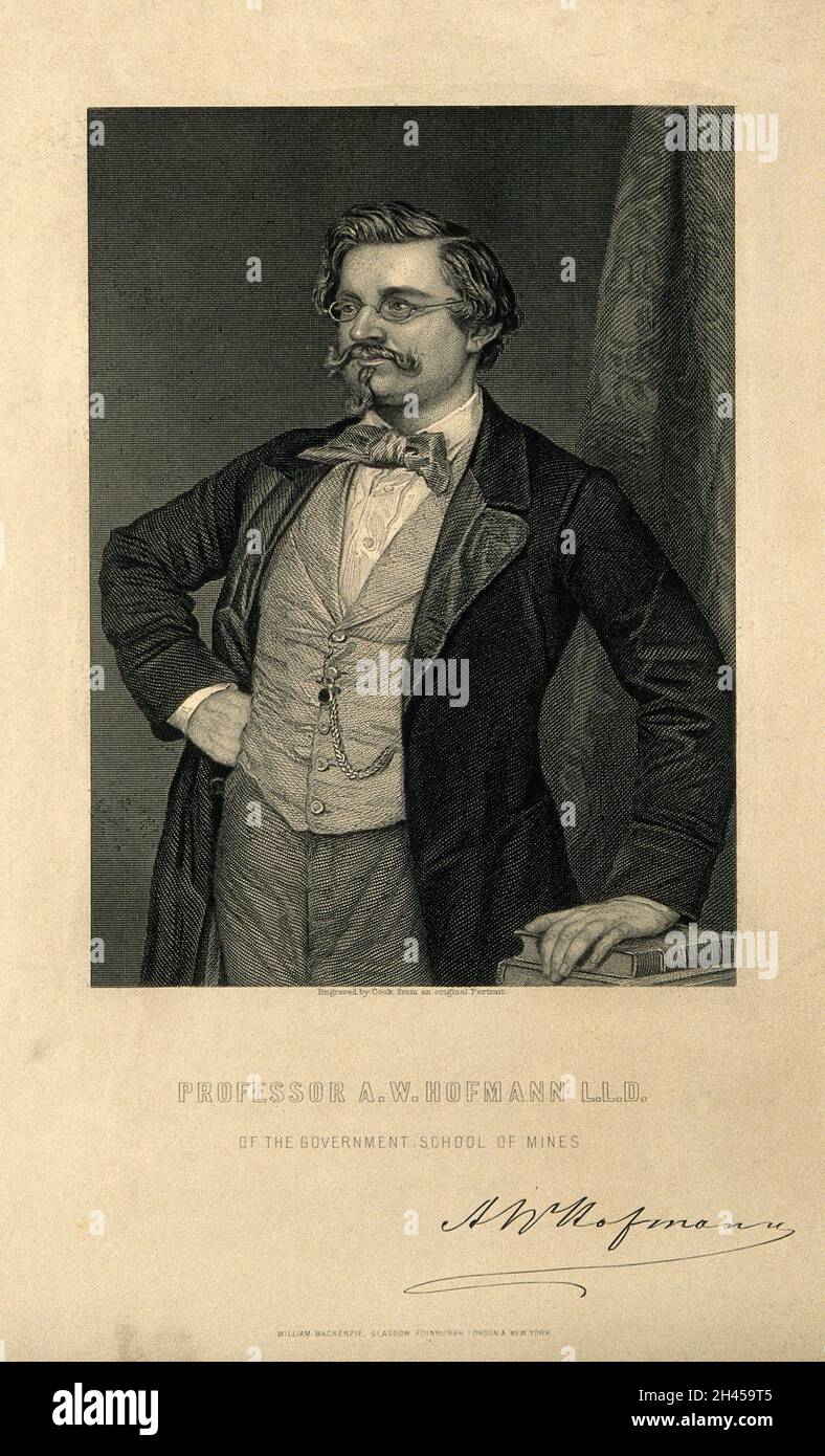 August William Hofmann. Stipple engraving by G. Cook Stock Photo - Alamy