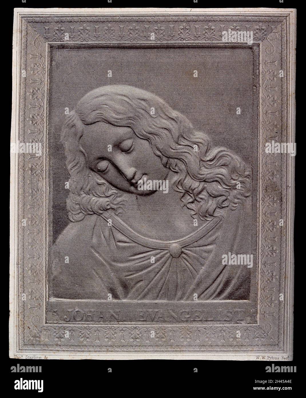 Saint John the Evangelist. Engraving by W.W. Pybus after T. Starling ...