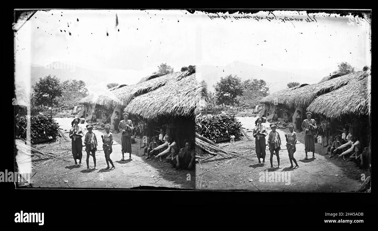 Hong-Ko's house, Lan-long, Formosa, 1871 Stock Photo - Alamy