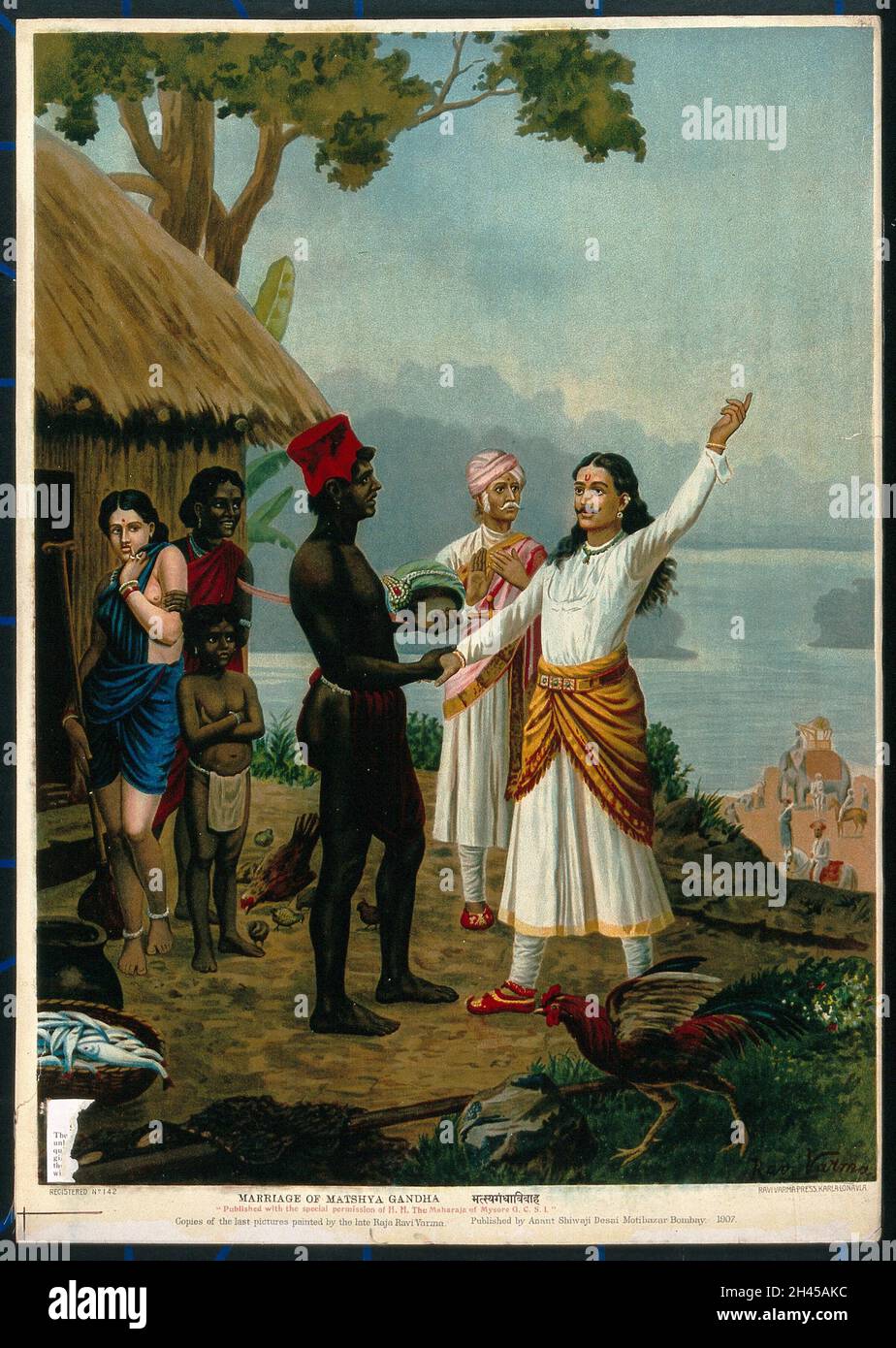 A royal sage tells the father of the fishergirl of their marriage ...