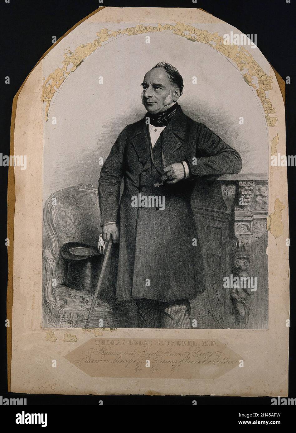 Thomas Leigh Blundell. Lithograph by C. Baugniet, 1851 Stock Photo - Alamy