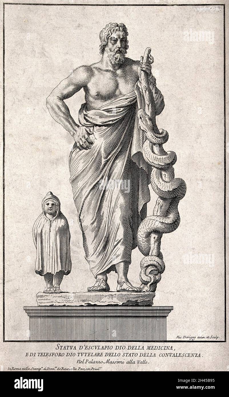 Aesculapius etching hi-res stock photography and images - Alamy