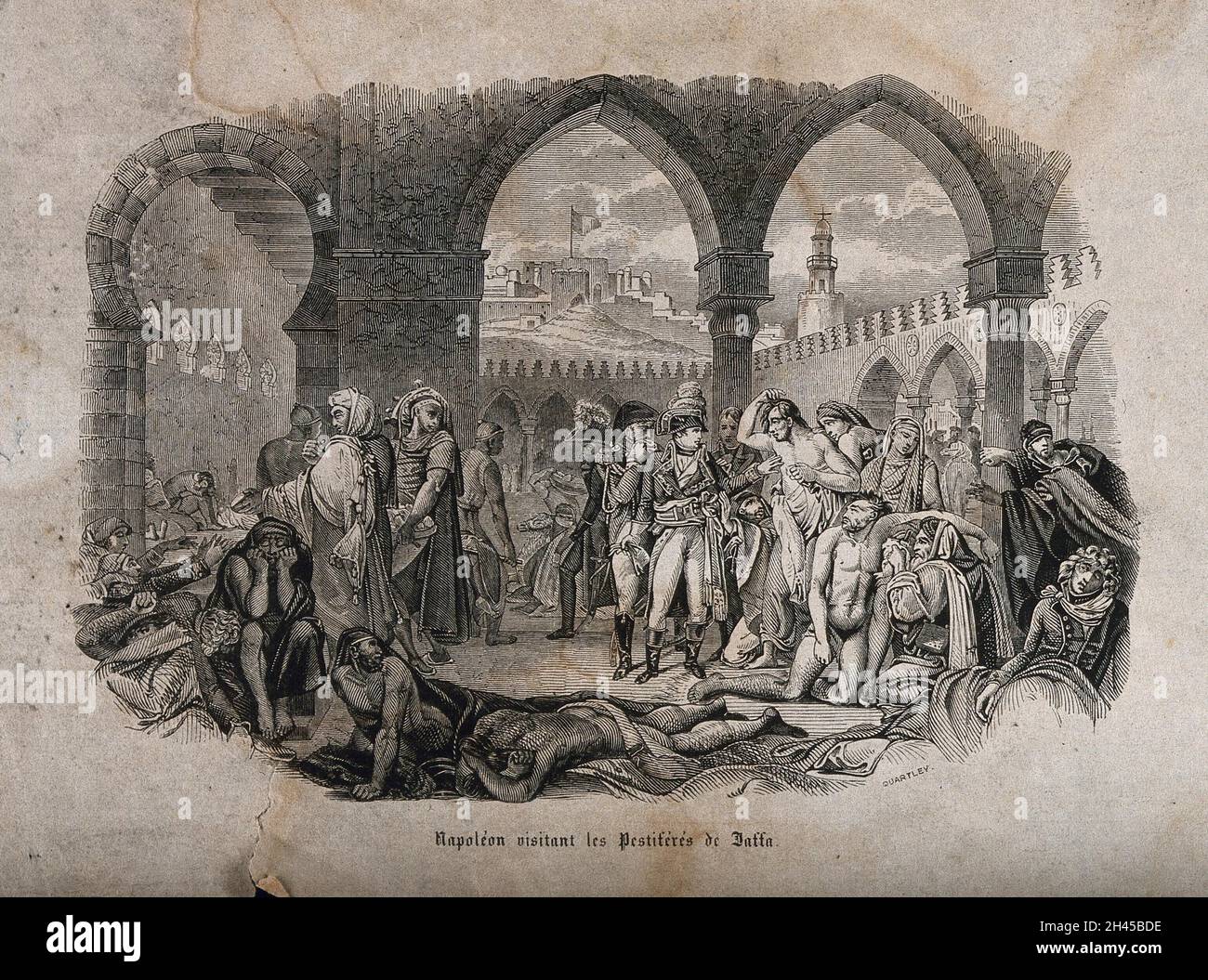 Napoleon bonaparte visiting the plague stricken of jaffa hi-res stock ...