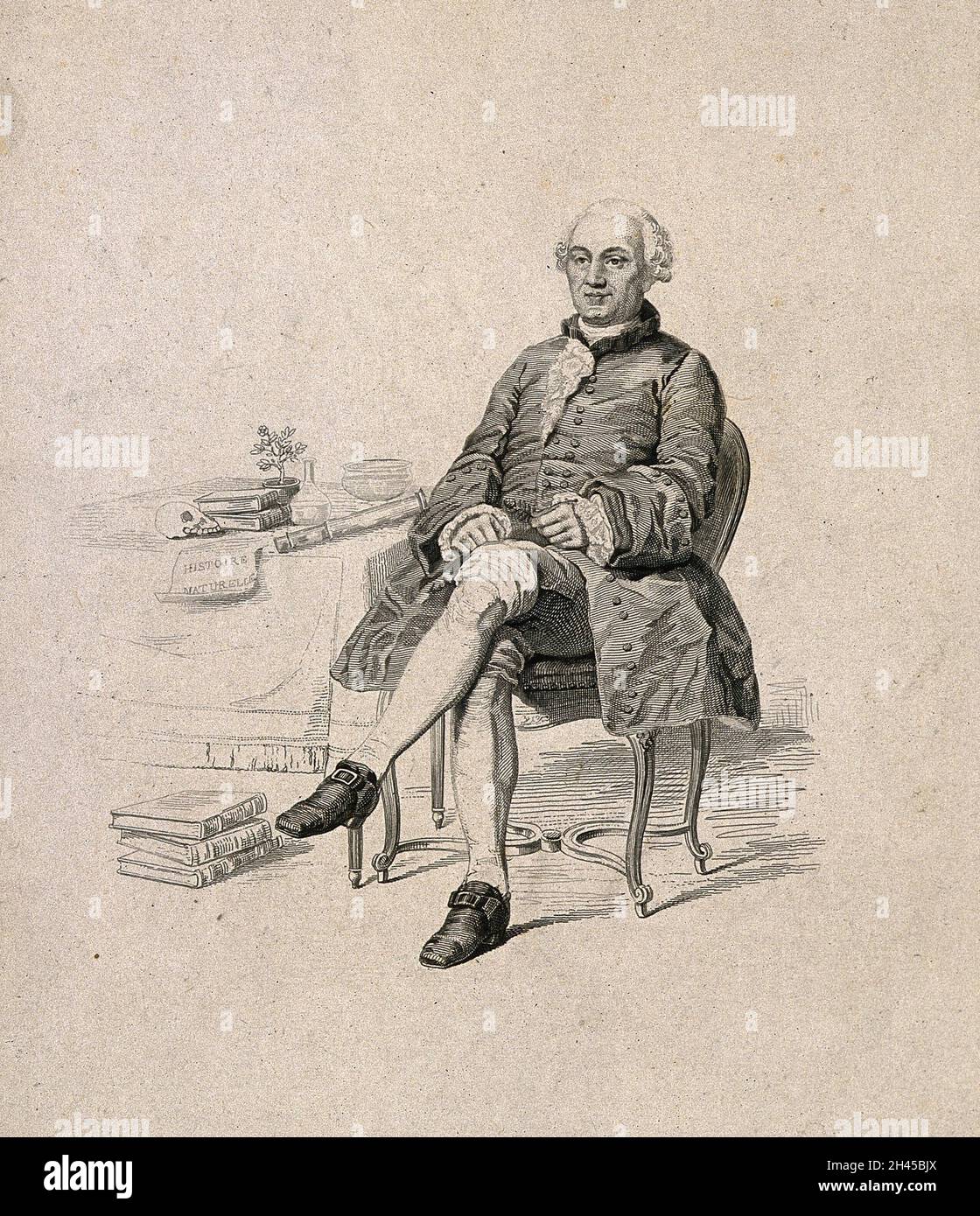Georges Louis Leclerc, Comte de Buffon. Engraving Stock Photo - Alamy
