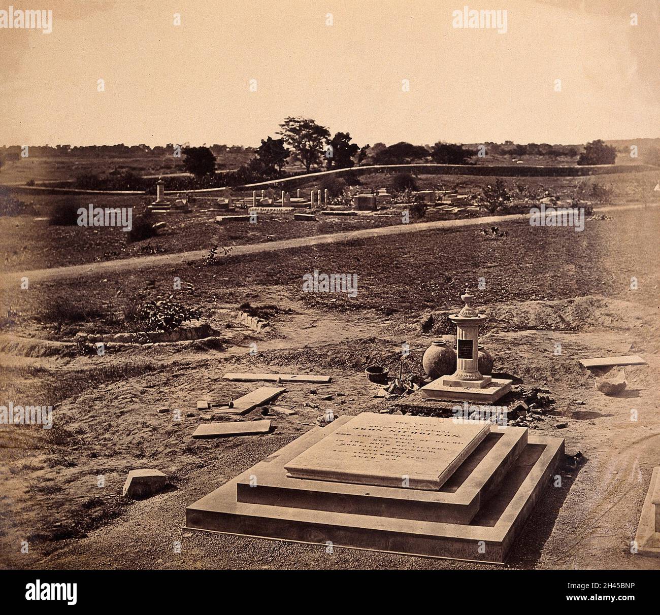 India: the tombstone of Brigadier General Nicholson in a cemetery near ...