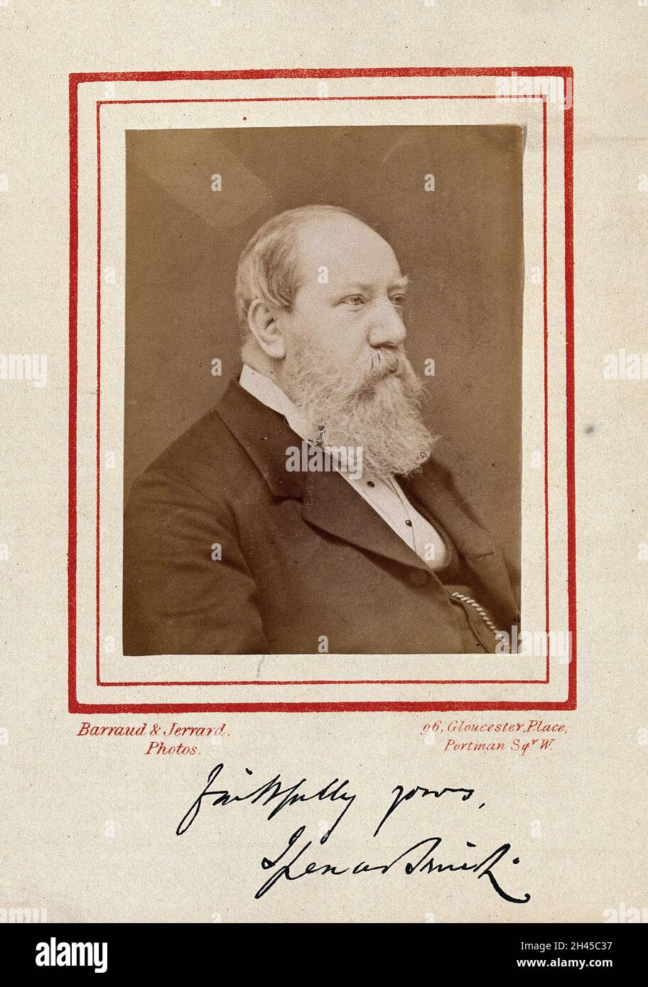 Henry Spencer Smith. Photograph by Barraud & Jerrard, 1873 Stock Photo ...