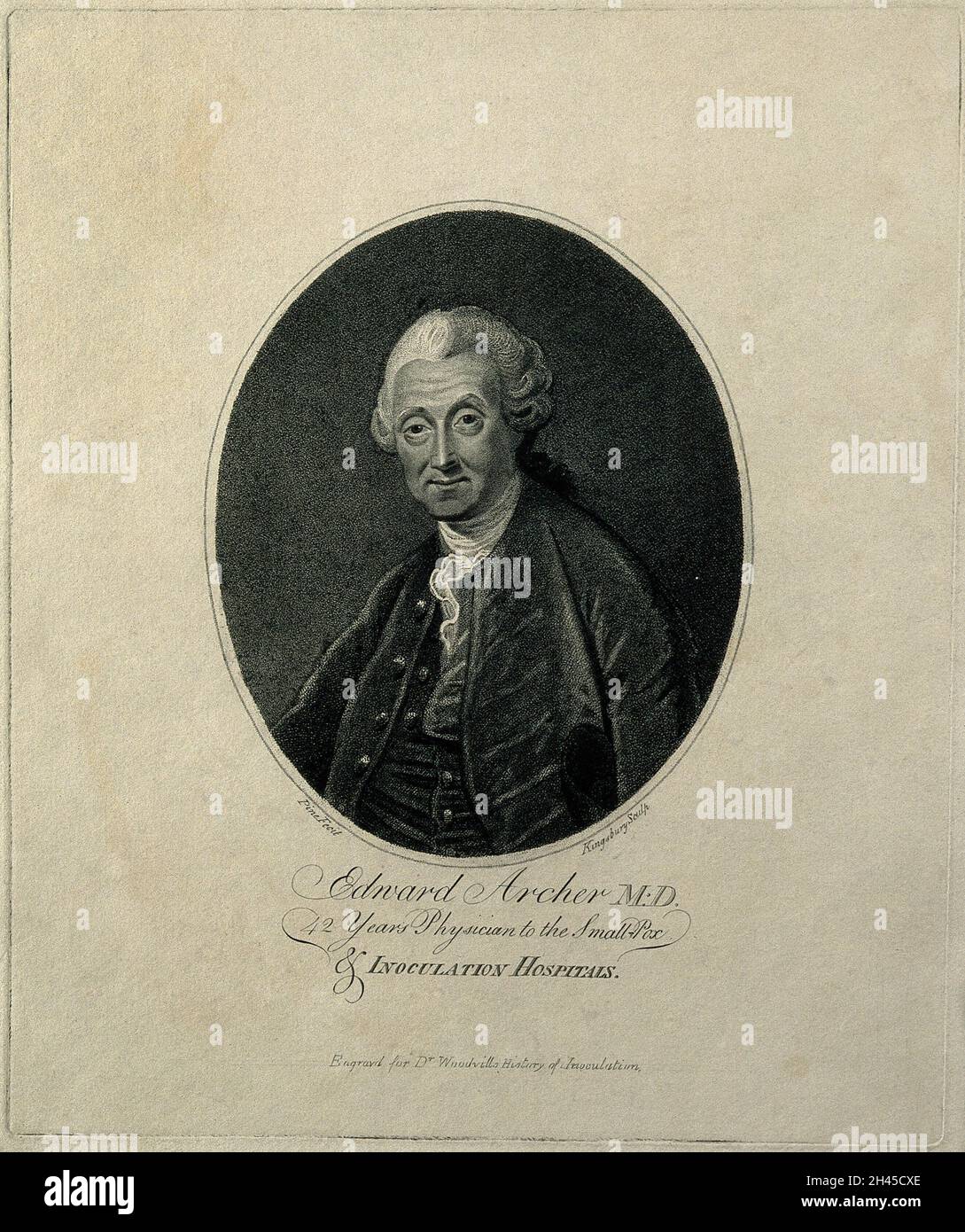 Edward Archer. Stipple engraving by H. Kingsbury after R. E. Pine, 1782 ...