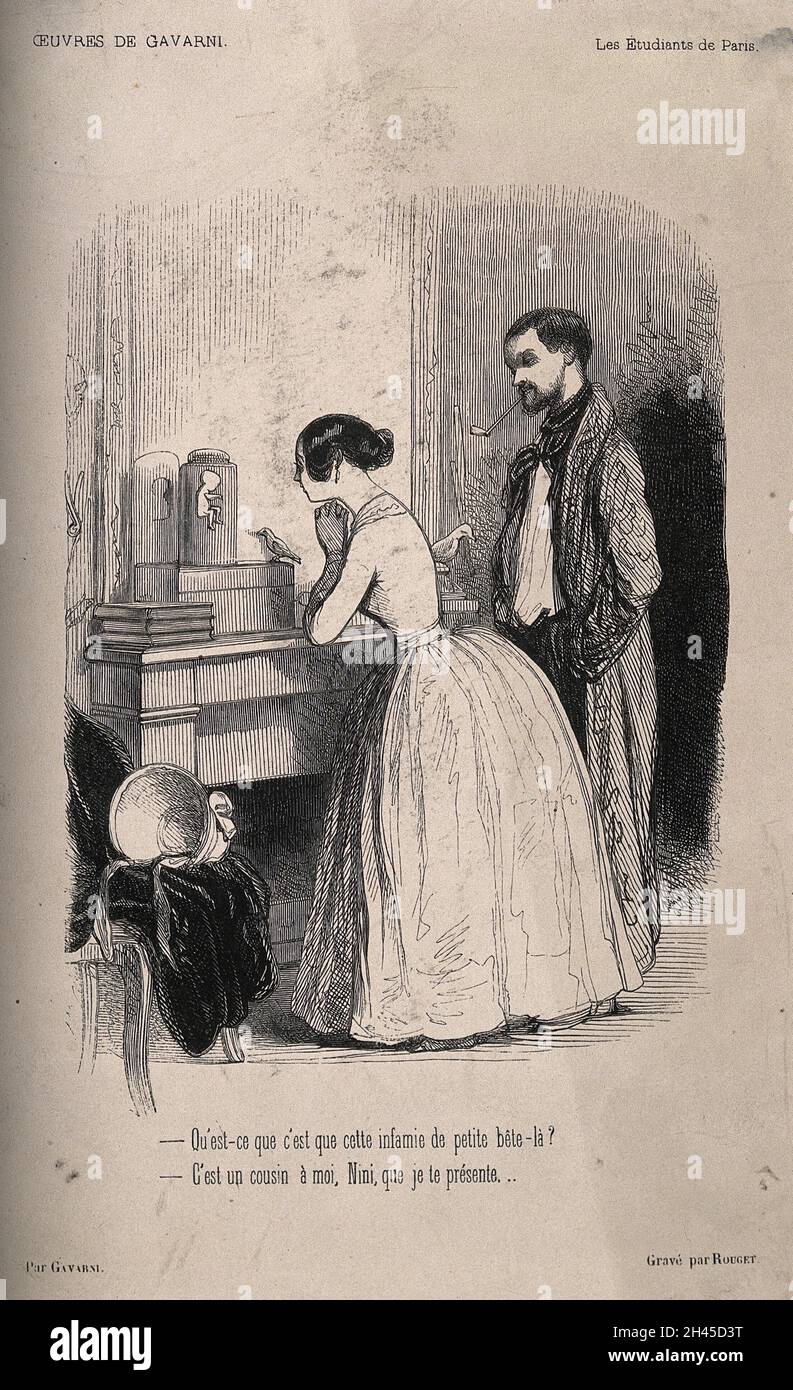 A bourgeois wife shows her husband the preserved foetus of her cousin ...