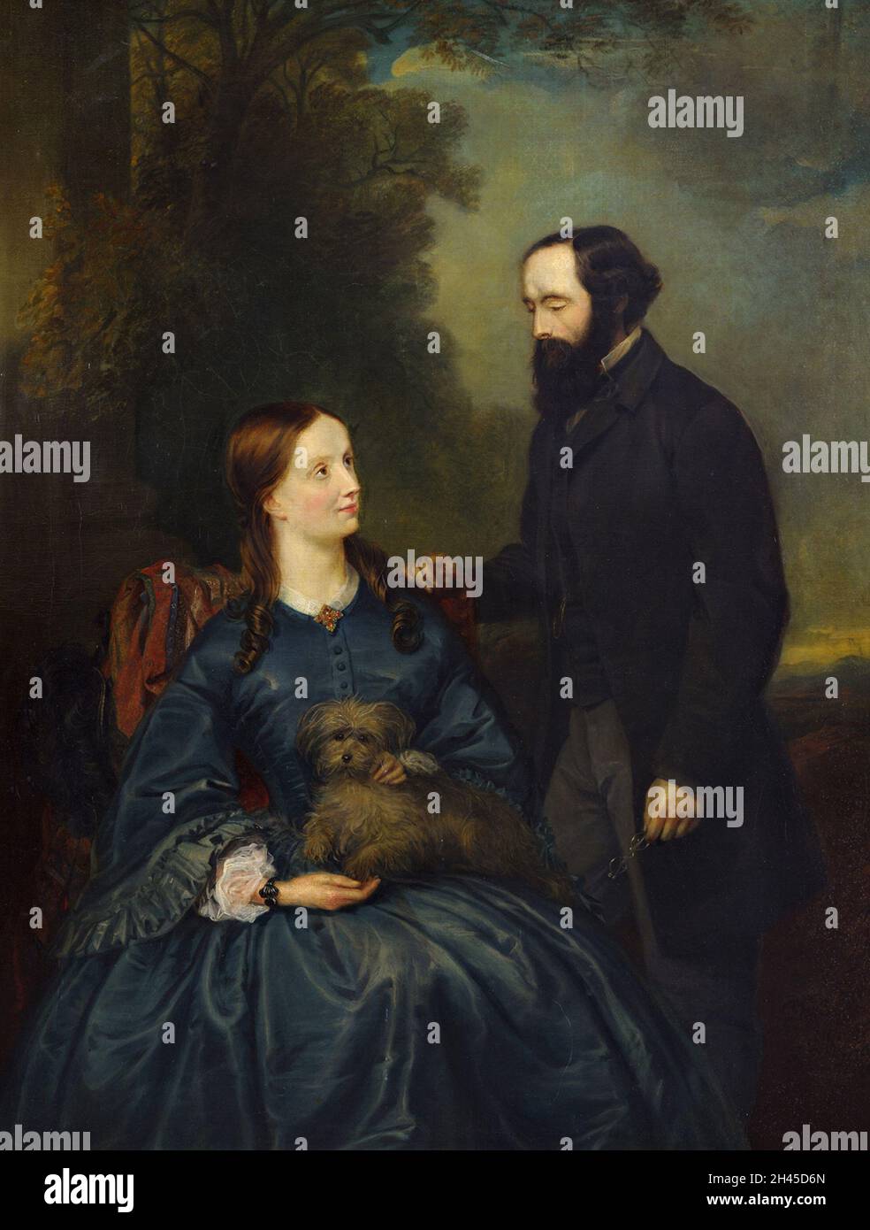 A portriat of the Scottish mathematician and physicist James Clark ...