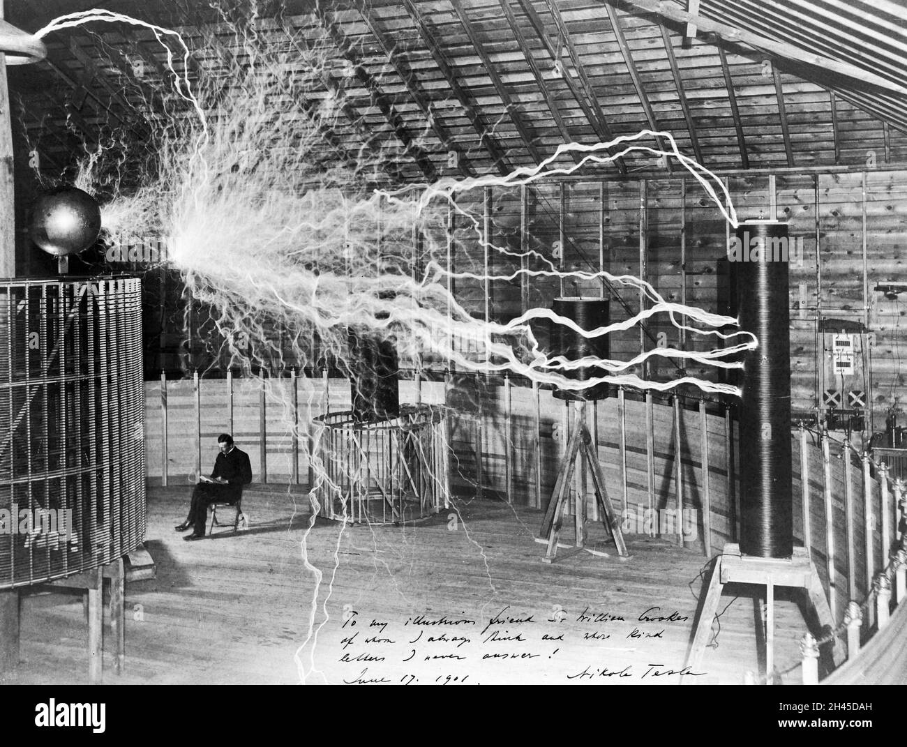 A portrait of the Austrian inventor and electrical engineer Nikolai ...