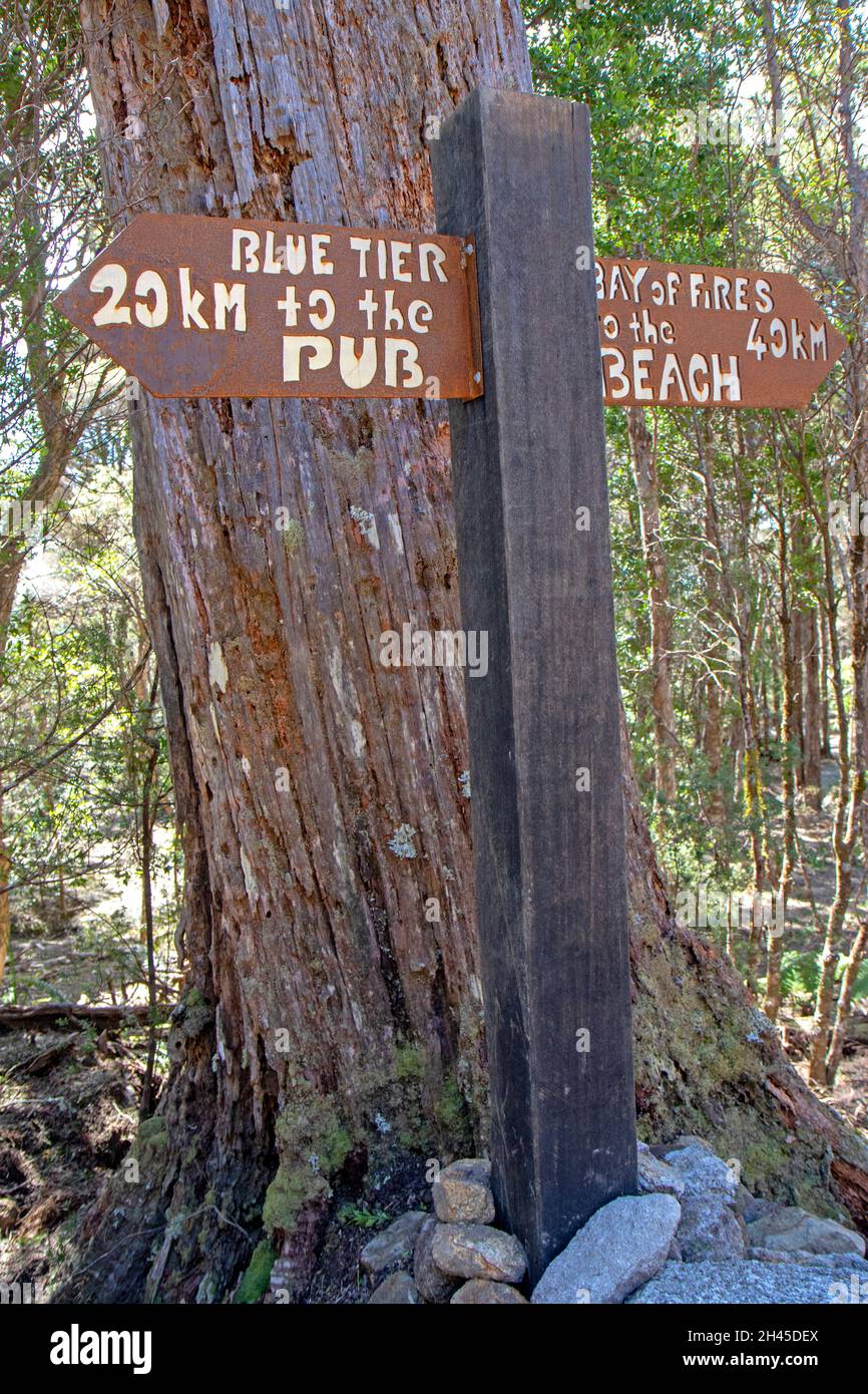 Trail sign on the Blue Derby mountain bike network Stock Photo - Alamy