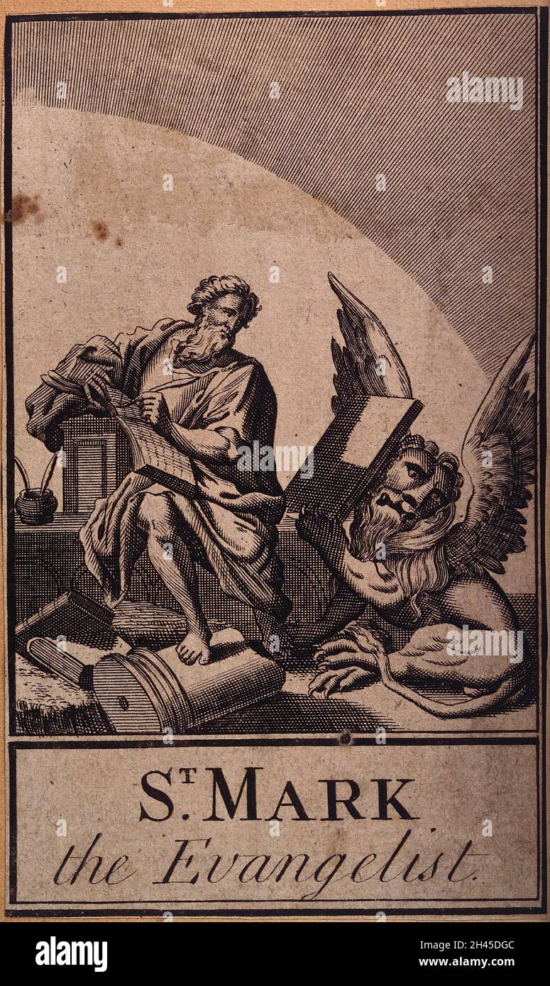 Saint Mark. Etching Stock Photo - Alamy